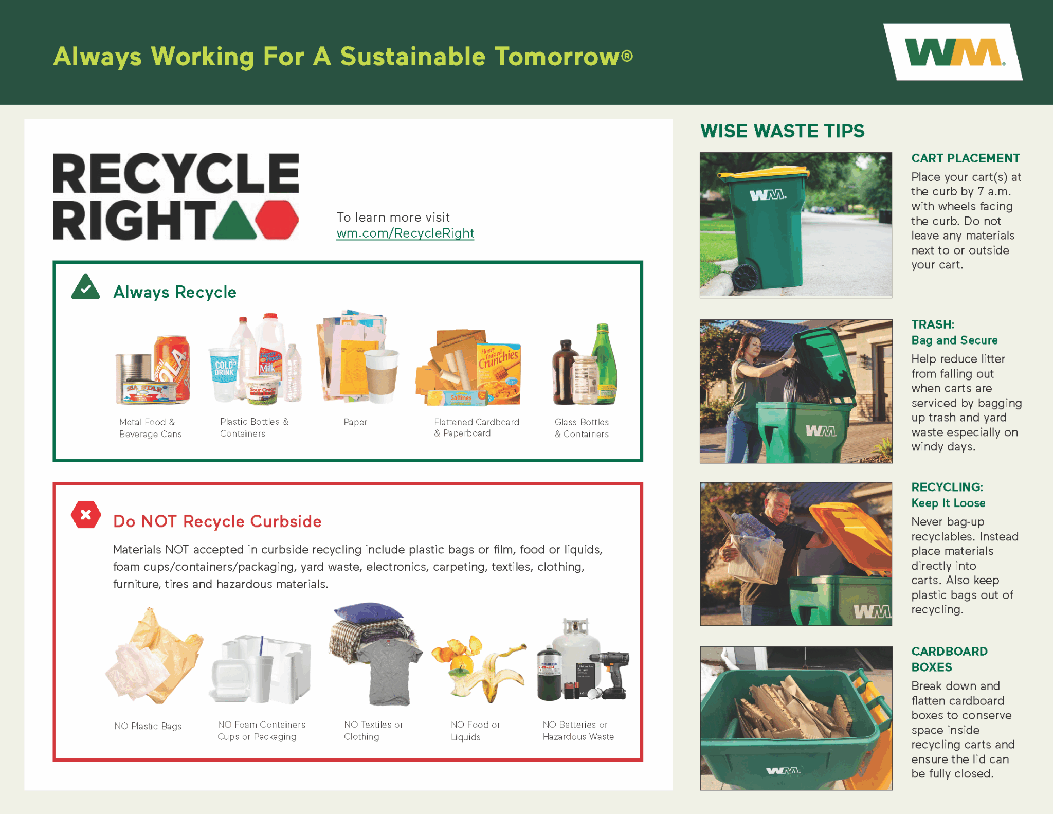 Waste Management Calendar – Wheatlands Metropolitan District